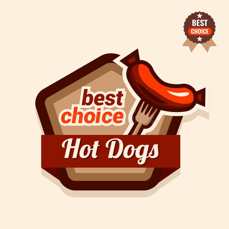 Logo dei hot dog illustrazione vettoriale. Illustrazione di distintivo ...