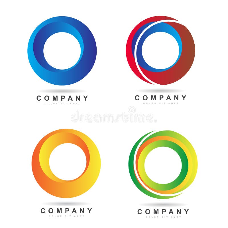 Logo del cerchio 3d illustrazione vettoriale. Illustrazione di verde ...