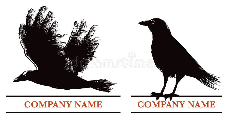 Logo del corvo illustrazione vettoriale. Illustrazione di disegno ...