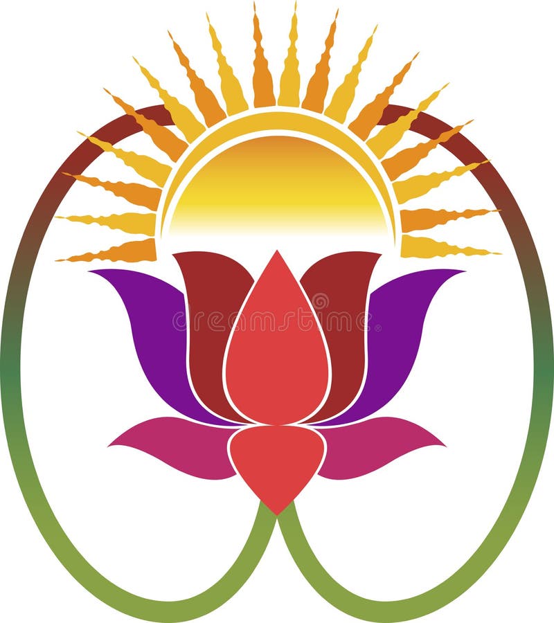 Logo del fiore di Sun illustrazione vettoriale. Illustrazione di ...