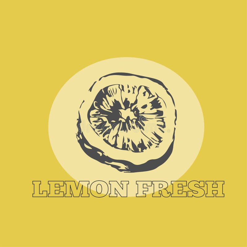 Logo Del Limone Di Tiraggio Della Mano Illustrazione di Stock ...