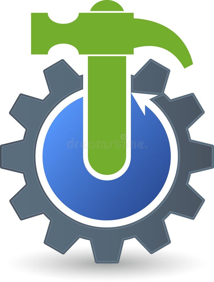 Logo Del Martello Dell'ingranaggio Illustrazione Vettoriale ...