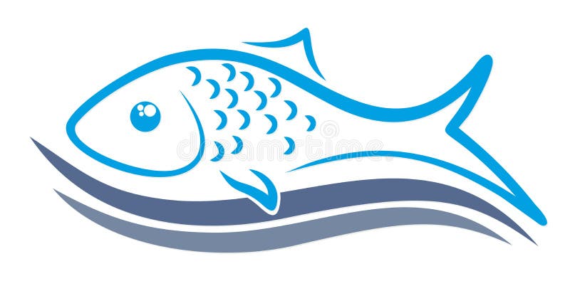 Logo del pesce illustrazione vettoriale. Illustrazione di simbolo ...