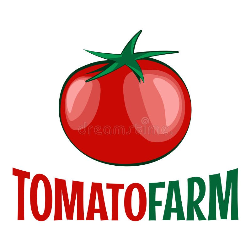 Logo Del Pomodoro Su Fondo Bianco Illustrazione Vettoriale ...
