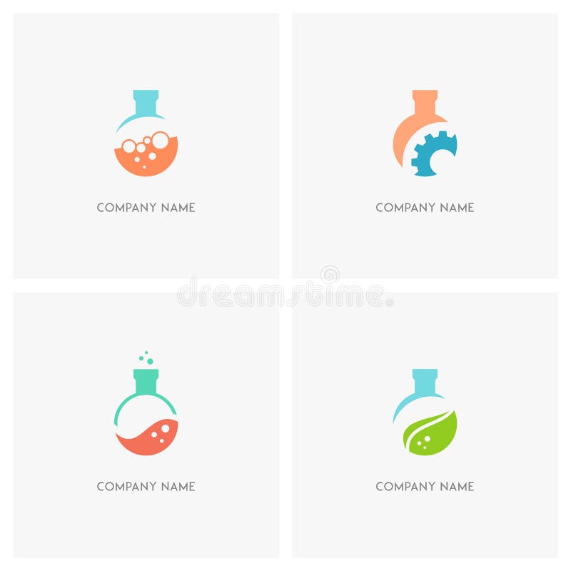 Logo Del Tubo Della Prova Di Laboratorio Illustrazione Vettoriale ...