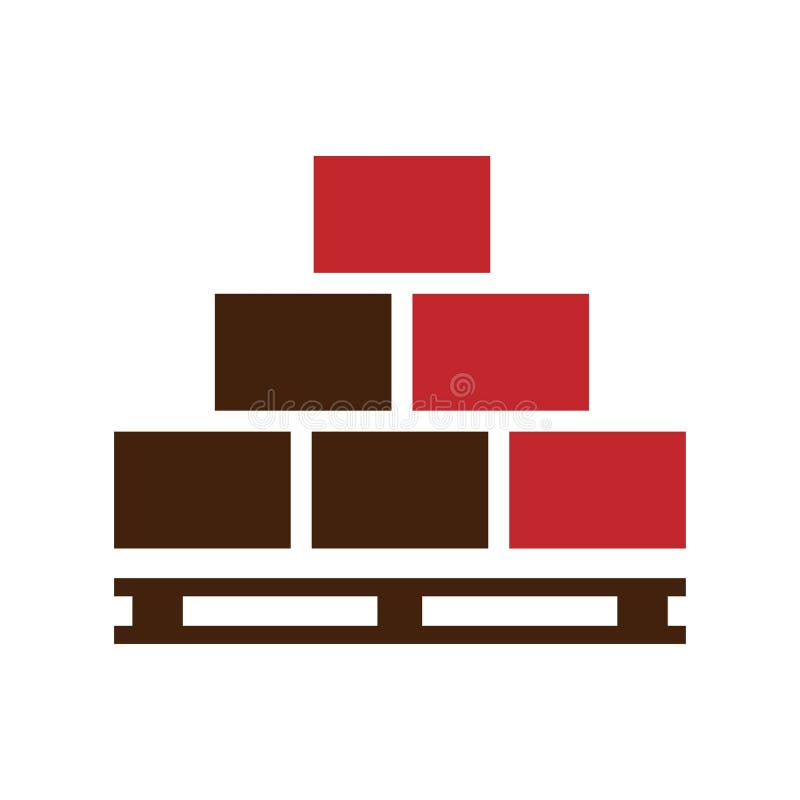 Logo of the Delivery Company Pallet and Boxes Icon Stock Vector ...