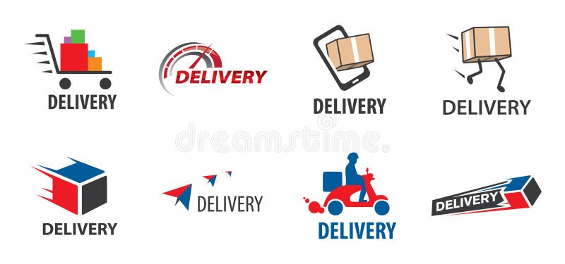 Logo for Delivery and Transportation of Parcels Stock Illustration ...