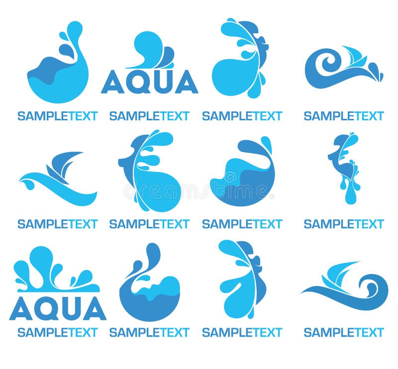 Logo dell'acqua illustrazione vettoriale. Illustrazione di corpo - 62723523