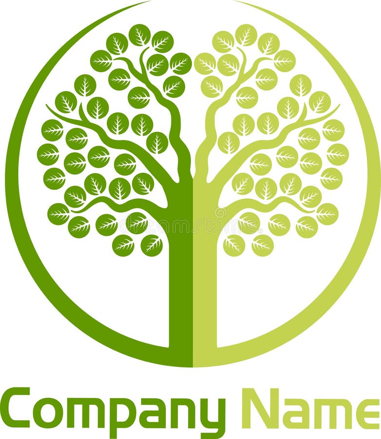 Concetto Di Ecologia. Modello Logo Eco Green Tree. Illustrazione ...