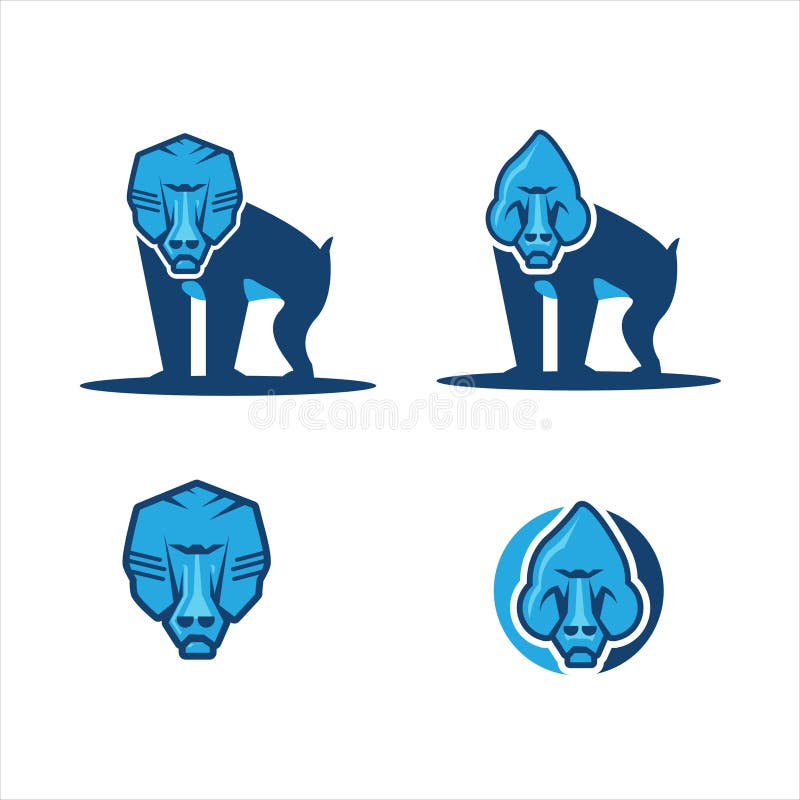 Logo Dell'icona Della Scimmia Della Scimmia Illustrazione Vettoriale ...