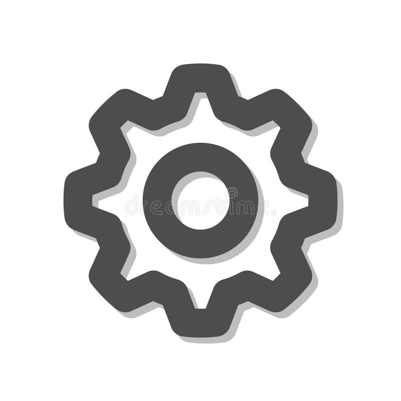Logo Dell'ingranaggio Su Un Fondo Bianco Illustrazione di Stock ...