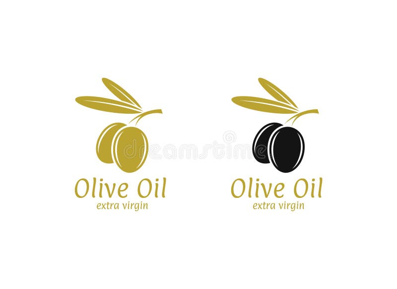 Logo dell'olio d'oliva illustrazione vettoriale. Illustrazione di olio ...