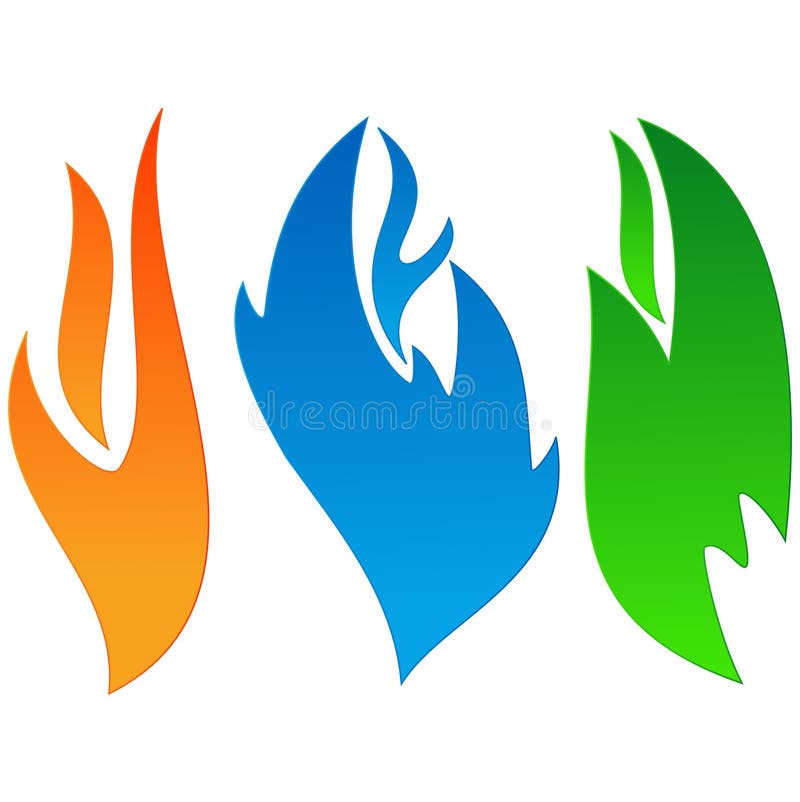Marchio Colourful Della Fiamma Illustrazione Vettoriale - Illustrazione ...