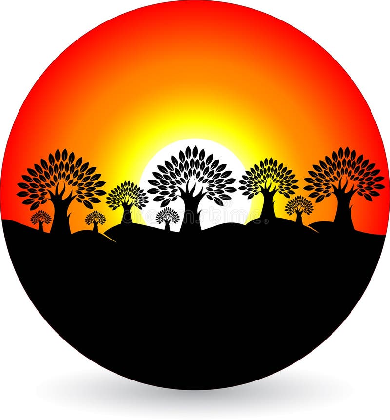 Logo della foresta illustrazione vettoriale. Illustrazione di foresta ...