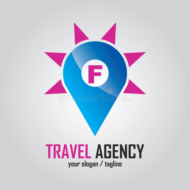 Logo Della Lettera Iniziale Per Il Logo Di Viaggio Illustrazione ...