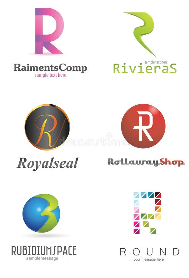 Modello Isometrico Di Simbolo Dell'emblema RRR Di Logo Della Lettera R ...