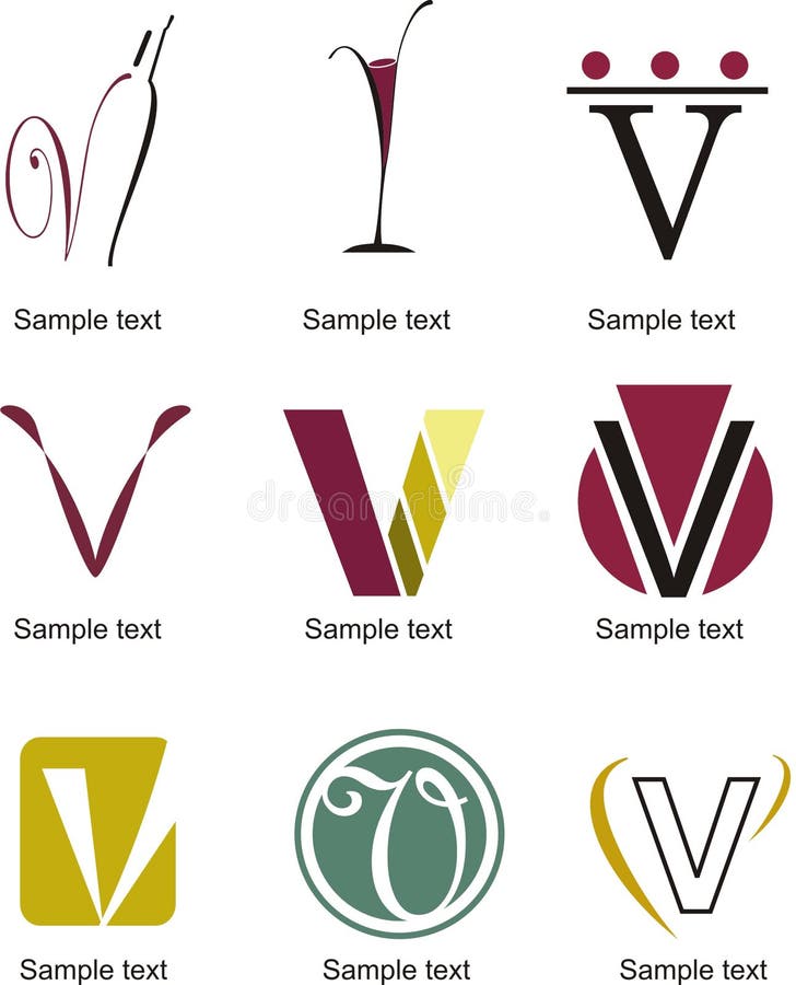 Logo della lettera V illustrazione vettoriale. Illustrazione di icona ...