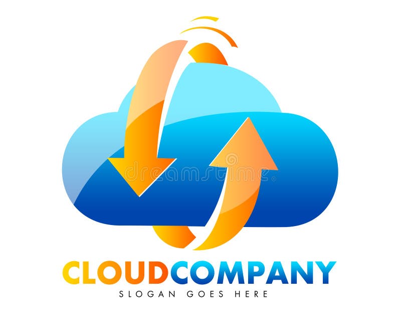 Nuvola Logo Design Vettore Dell'icona Della Nuvola Illustrazione di ...