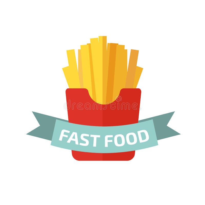 Logo delle patate fritte illustrazione vettoriale. Illustrazione di ...