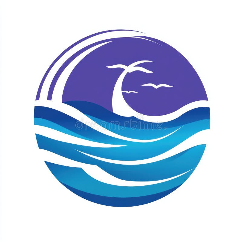 Ocean Breeze Logo stock illustration. Illustration of tranquility ...