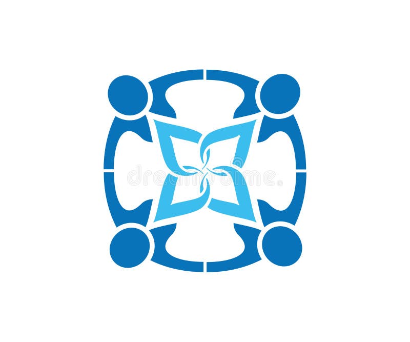 A Teamwork or Cooperation Logo for Businesses and Services Stock ...