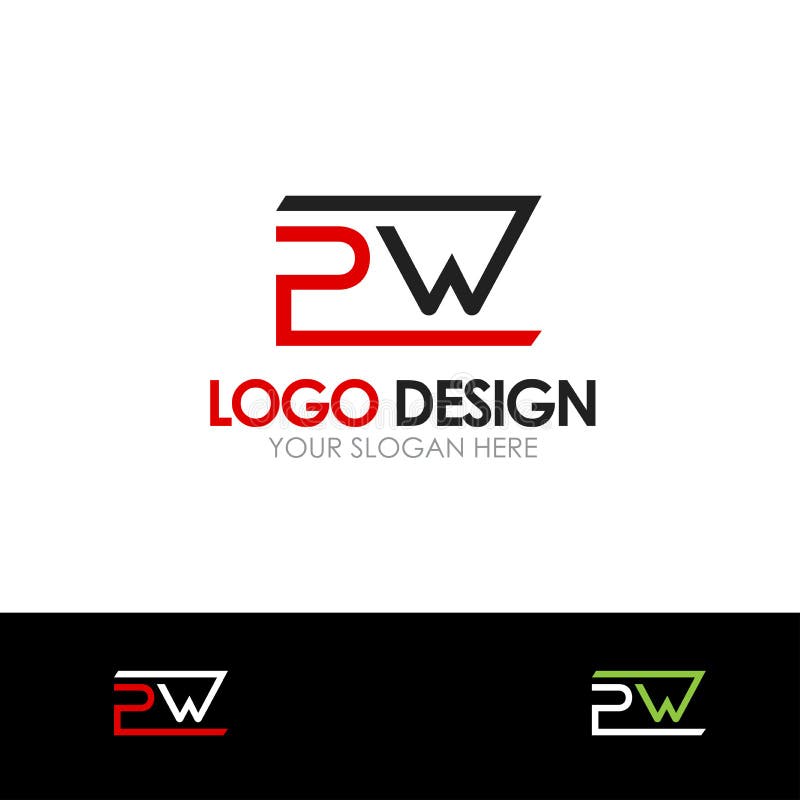 PW Letter Logo stock vector. Illustration of company - 142626619