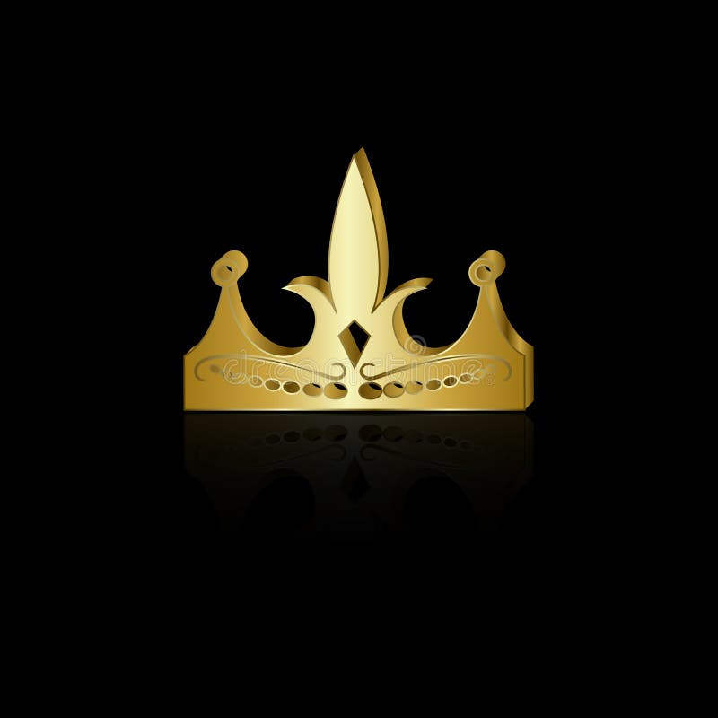Golden 3d Crown Vector Design Stock Vector - Illustration of clip ...