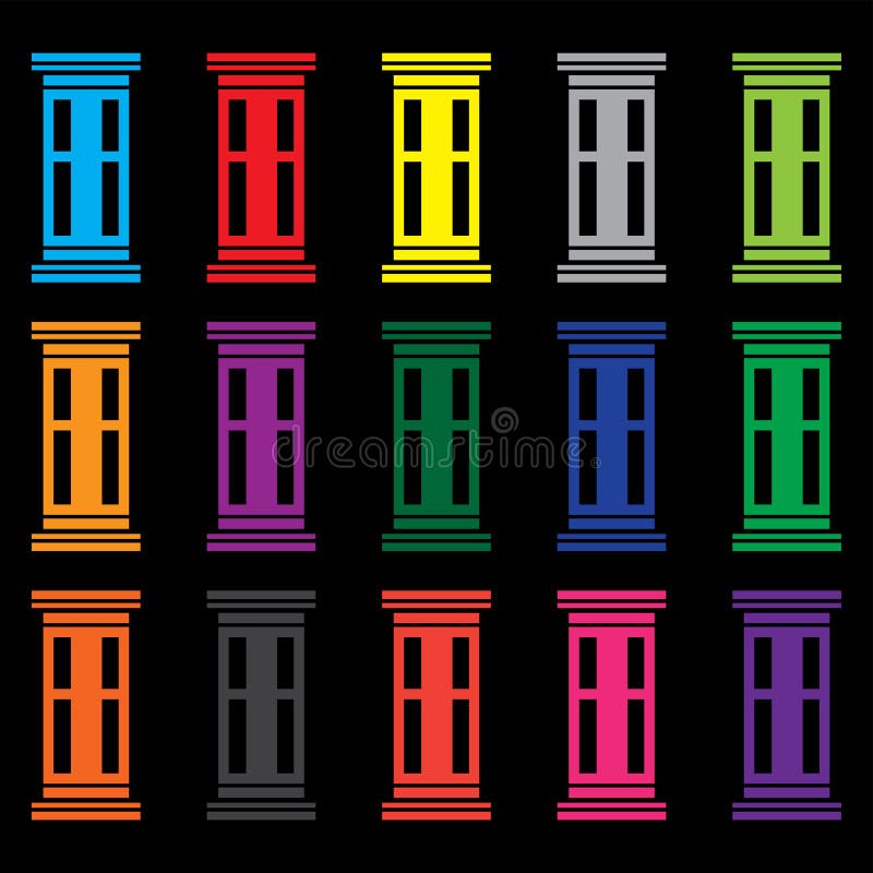 Door Vector Set Template stock vector. Illustration of door - 142626998