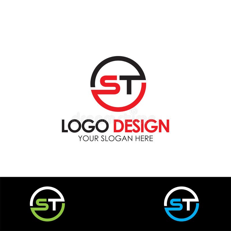 ST Letter Logo Template stock vector. Illustration of sign - 142636501