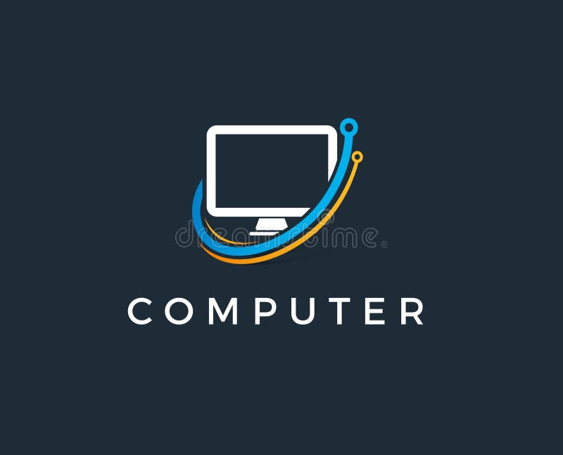Minimal Computer Repair Logo Template - Vector Illustration Stock ... Minimal Computer Repair Logo Template - Vector Illustration Stock ...