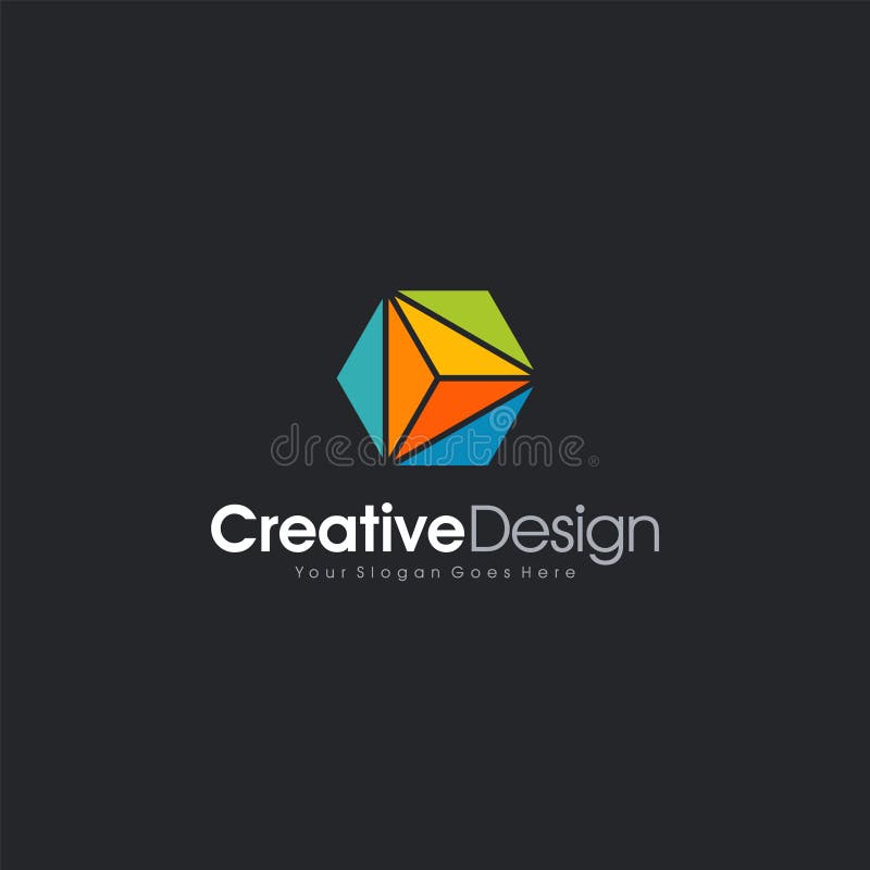 Logo Design Abstract Cube Driehoek Logo Abstract Logo Sjabloon Design ...