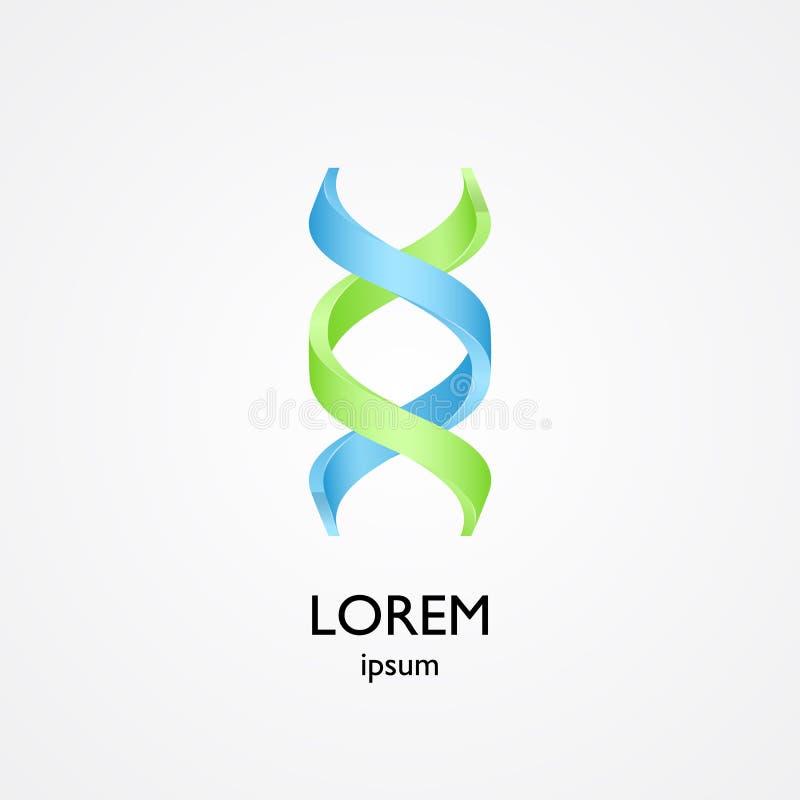 Logo Design, Abstract Logo, DNA Symbol Stock Illustration ...