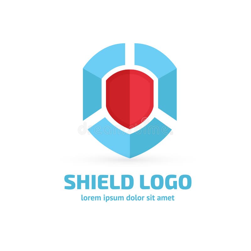Logo Design Abstract Shield Vector Template Stock Vector - Illustration ...
