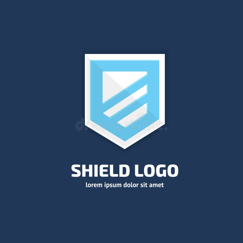 Logo Design Abstract Shield Vector Template Stock Vector - Illustration ...