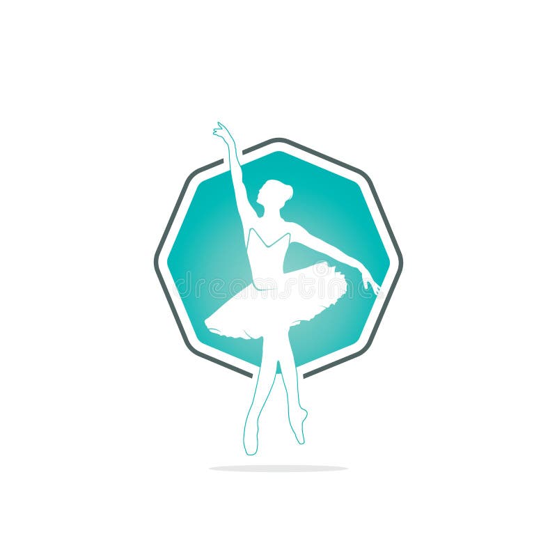 Ballet dancer logo design. stock illustration. Illustration of learning ...