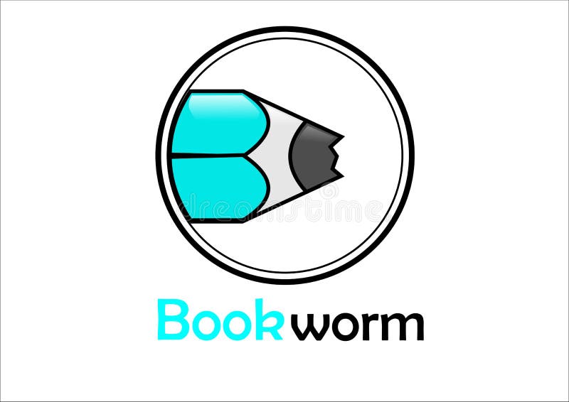 Bookworm stock illustration. Illustration of logo, element - 145817713