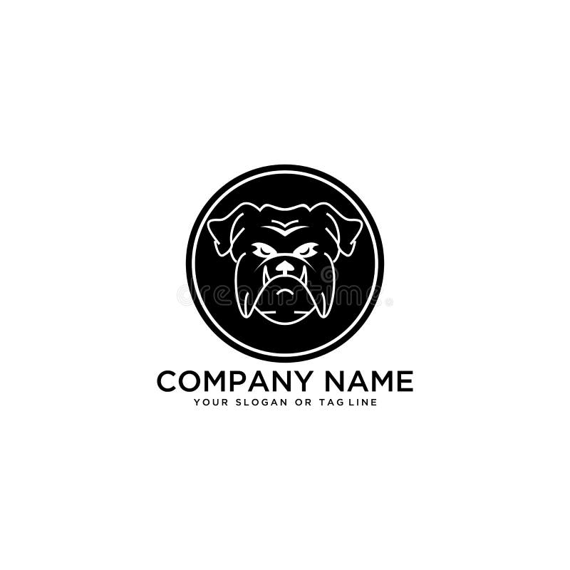 Logo Design Bulldog Vector Template Stock Vector - Illustration of ...