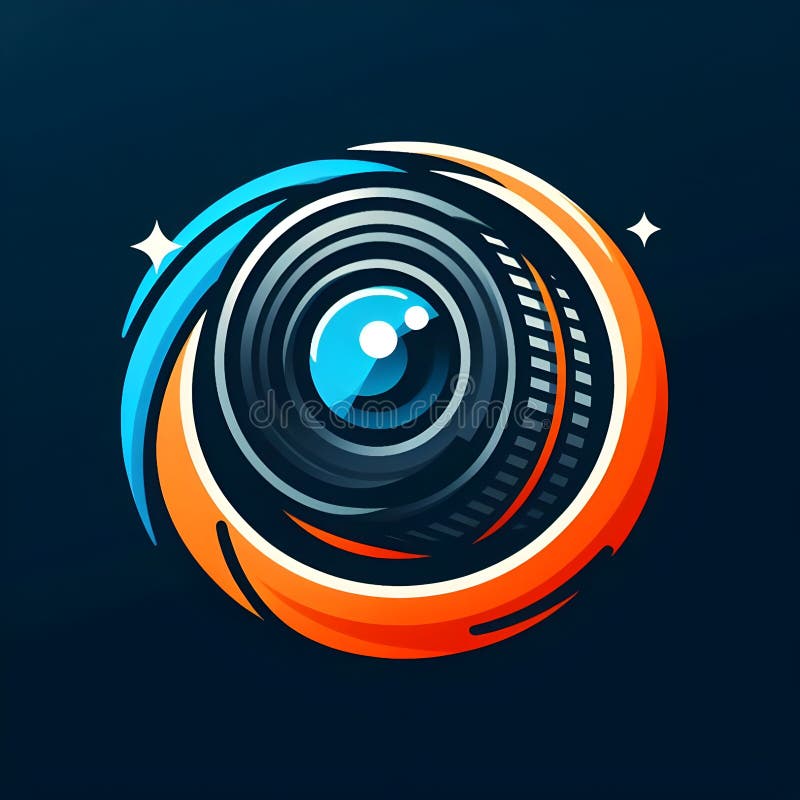 Logo Design Camera Lens Colourful Vector Ai Generator Stock Illustration - Illustration of ...