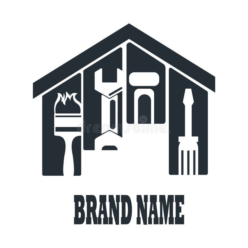 Logo Design Combination between the Shape of the House and the ...