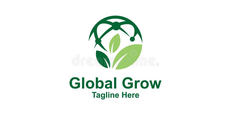 Logo Design Combination World and Leaf,nature Logo,connect Global ...