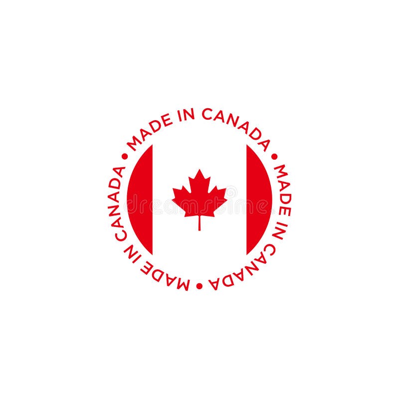 Logo Design Concept Made in Canada Stock Vector - Illustration of flag ...