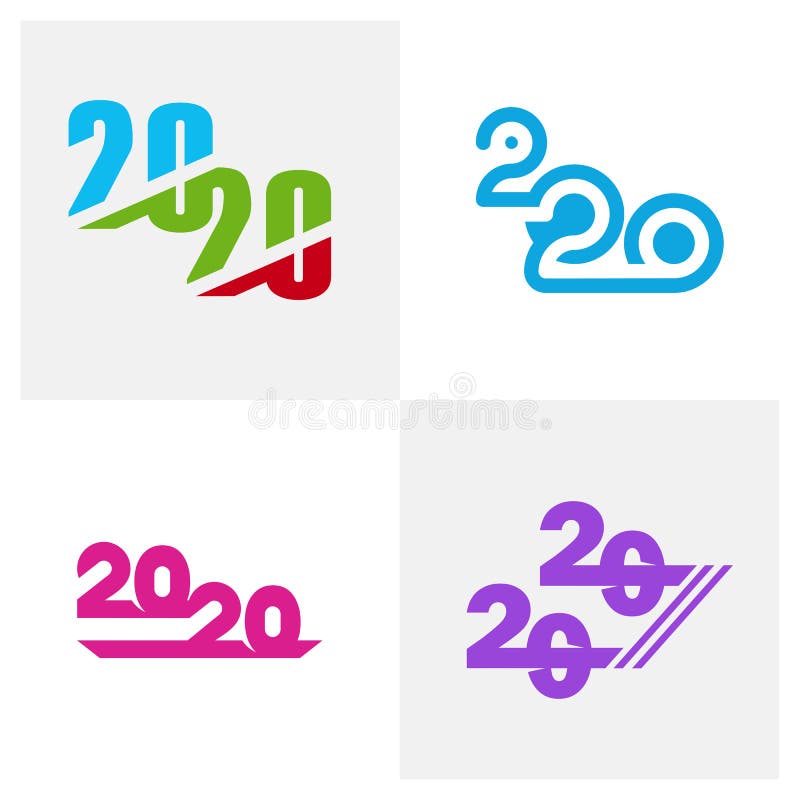 2020 Logo Design Concept Vector Template, Icon Symbol, Illustration ...