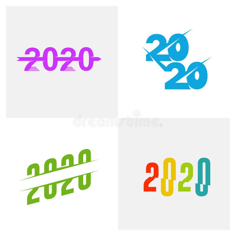 2020 Logo Design Concept Vector Template, Icon Symbol, Illustration ...