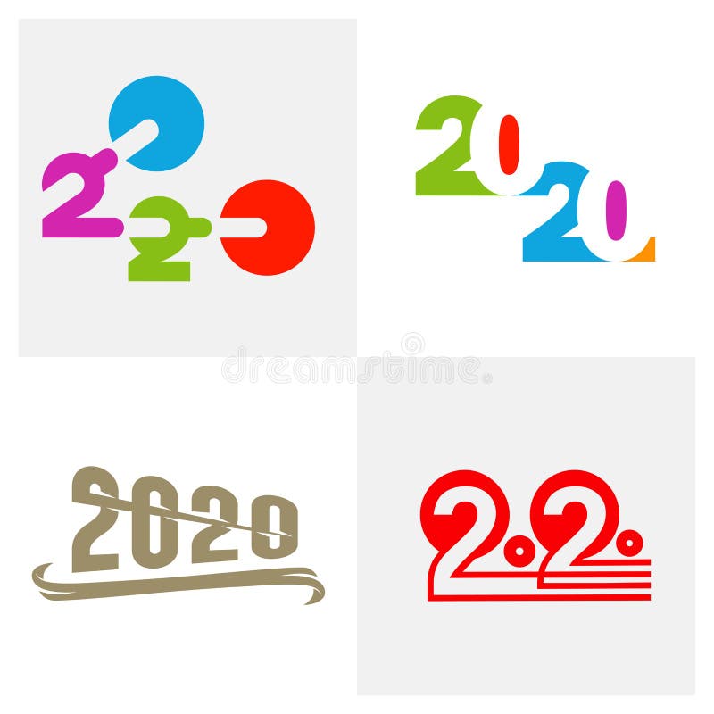 2020 Logo Design Concept Vector Template, Icon Symbol, Illustration ...
