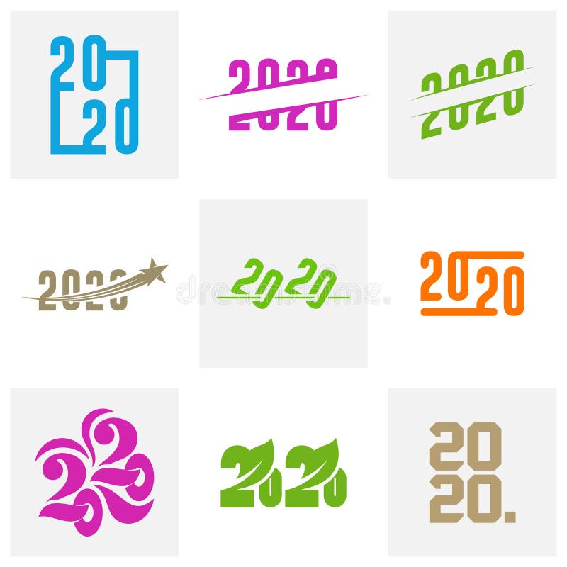 2020 Logo Design Concept Vector Template, Icon Symbol, Illustration ...