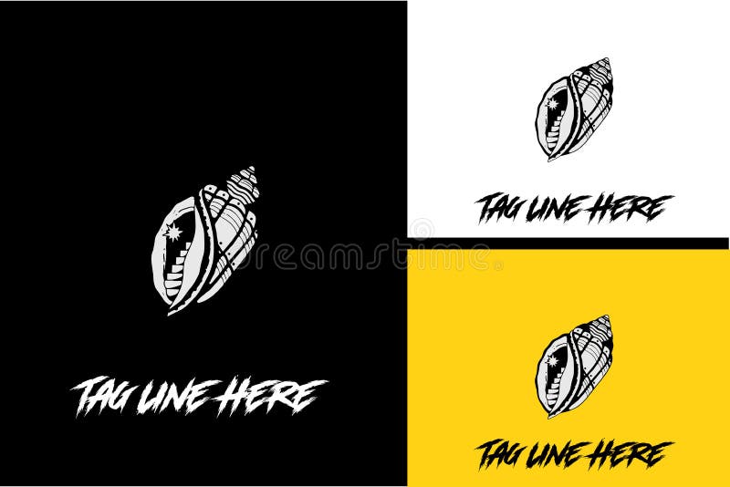 Logo Design of Conch House Vector Black and White Stock Vector ...