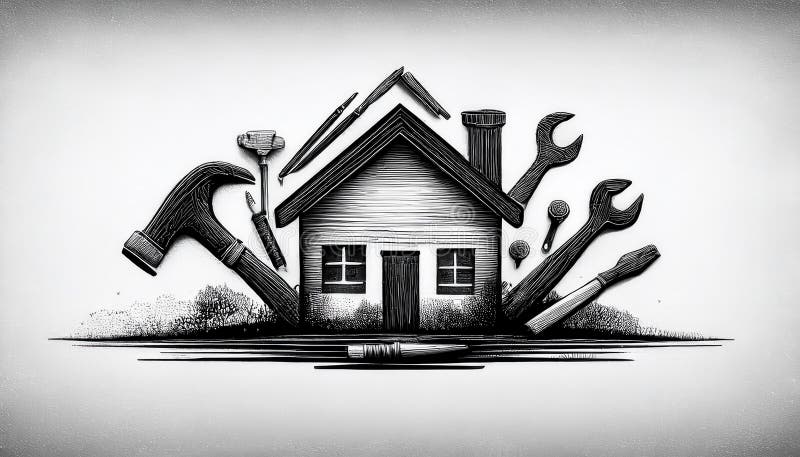 Logo Design for a Construction Company Featuring a Stylized House ...