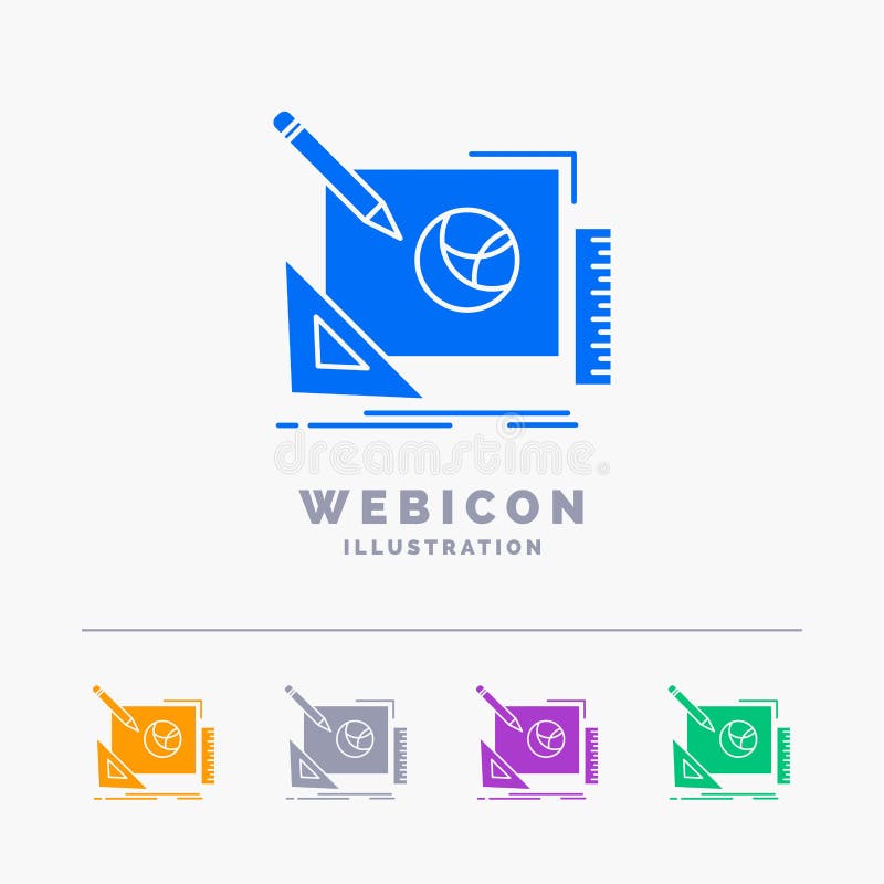 Logo, Design, Creative, Idea, Design Process 5 Color Glyph Web Icon ...
