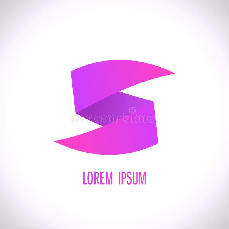 Letter P Logotype Template, P Shaped Ribbon Stock Vector - Illustration ...