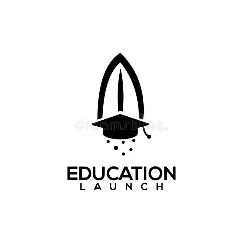 Logo Design about Education Using a Graduation Cap and a Launched ...